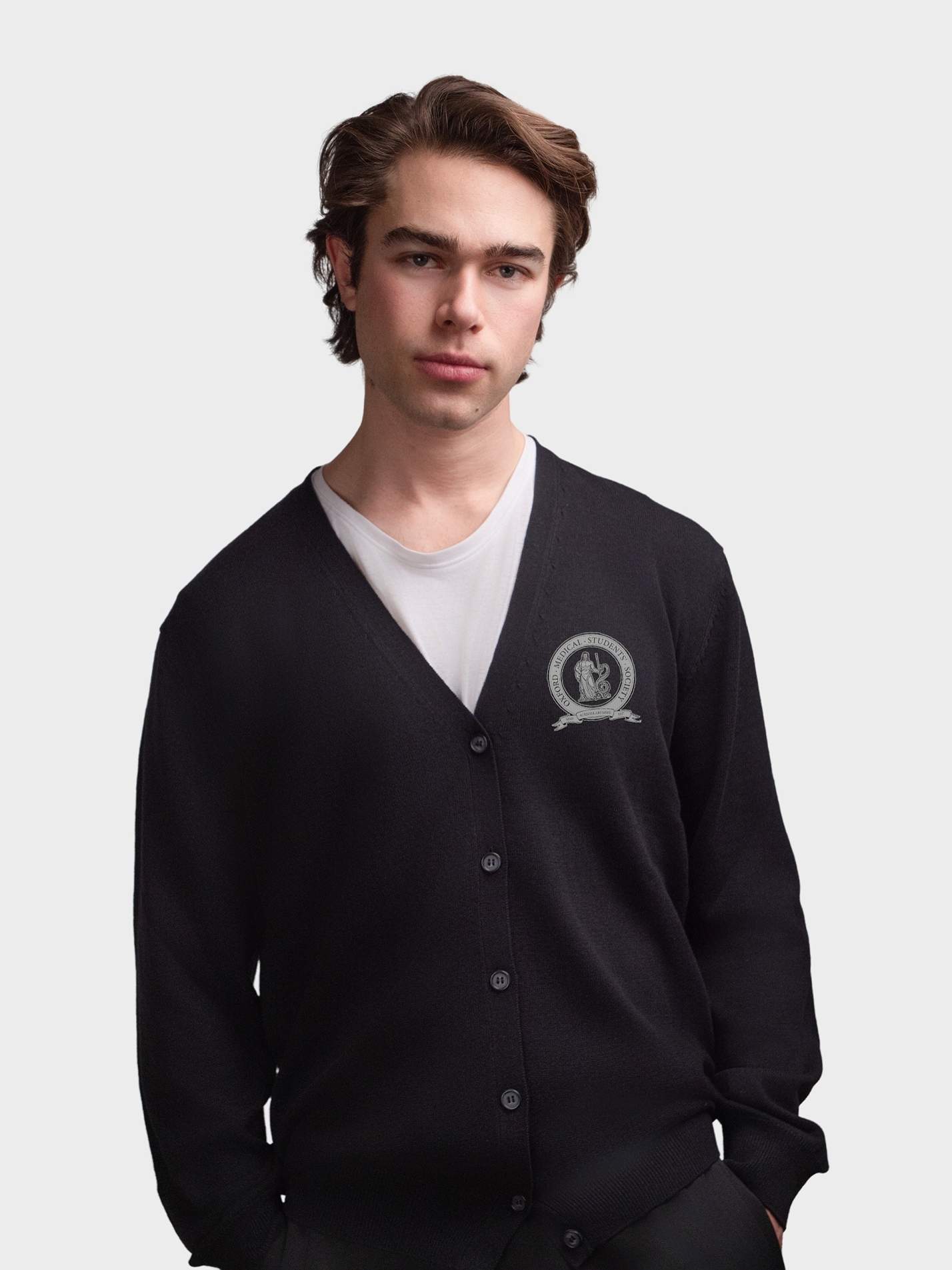 Oxford Medical Students' Society Men's V-Neck Knitted Cardigan ...
